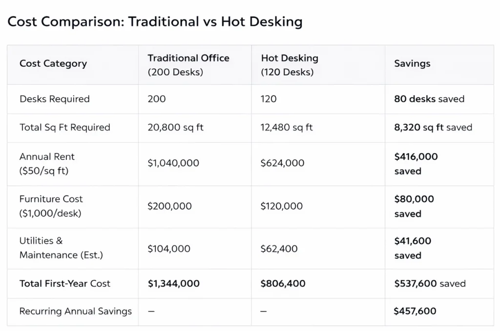 How to Calculate Desk Sharing Ratio for Hot Desking in an Office