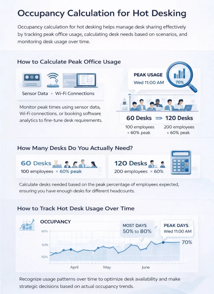 How to Calculate Desk Sharing Ratio for Hot Desking in an Office
