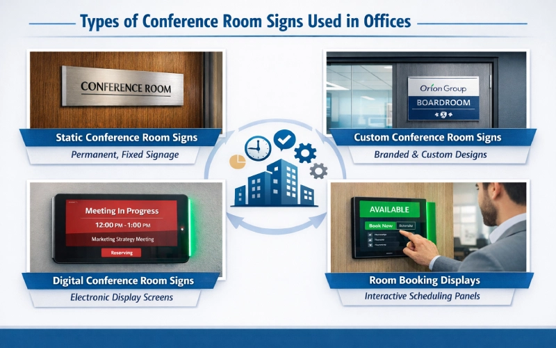 Conference Room Signs for Meeting Visibility and Availability